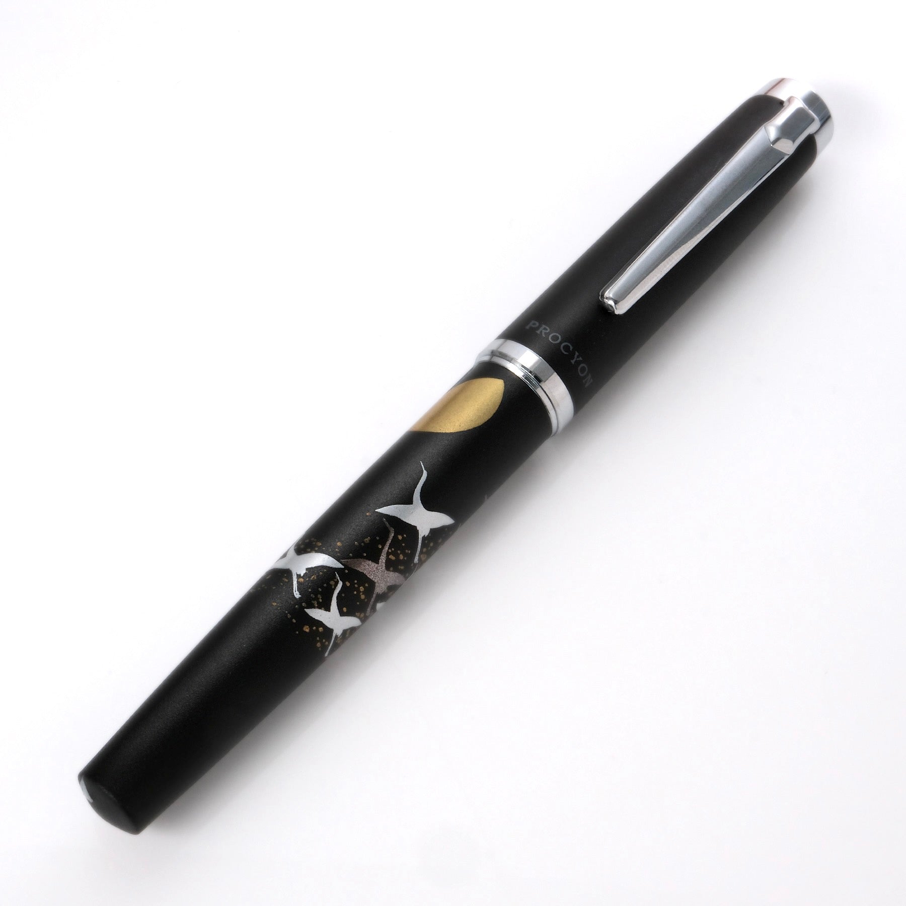 Platinum Procyon Modern Maki-e Fountain Pen - Cranes over Moon – Muze Pens