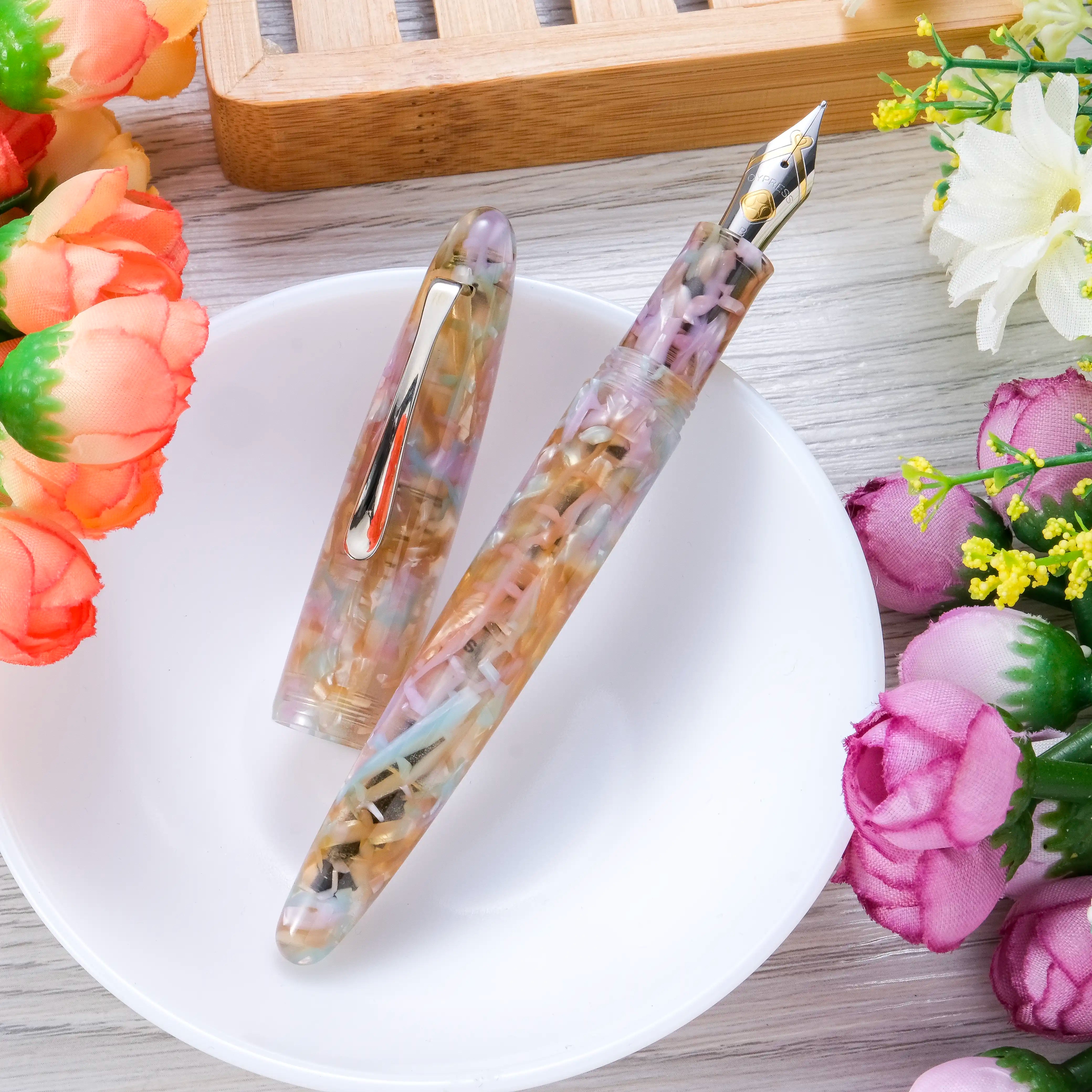 Cypress Colorful Fountain Pen - Flower Garden – Muze Pens